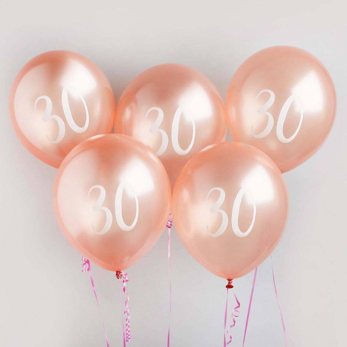 5 Rose Gold 30th Birthday Balloon 30th Rose Gold Birthday - Etsy