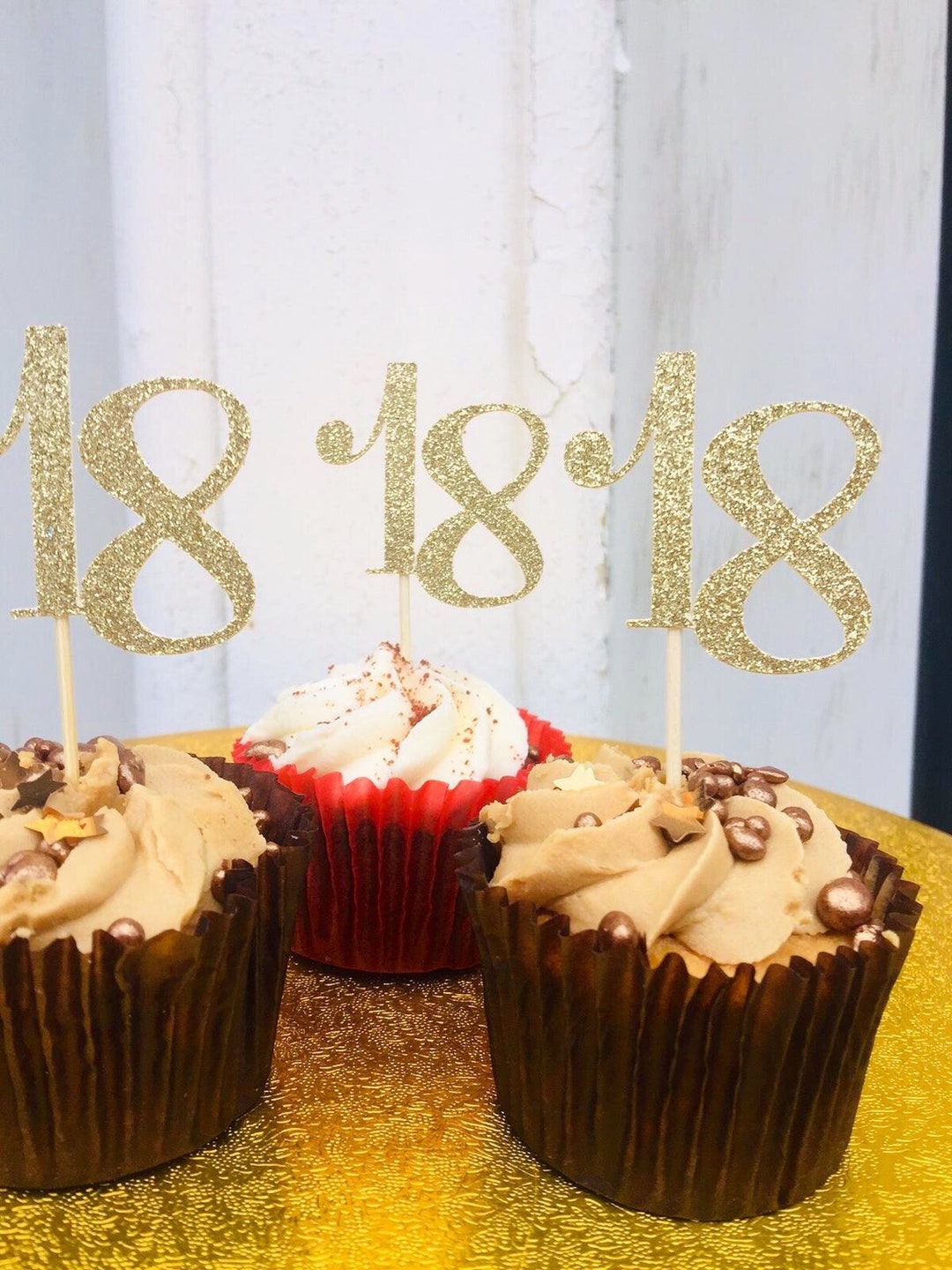 18th Birthday Cupcake Toppers, 18th Birthday Decoration, Any Age ...