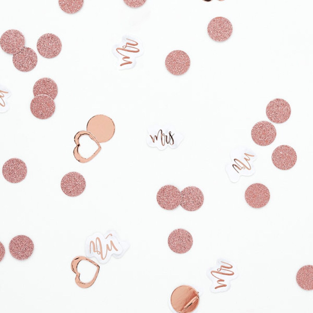 Rose Gold Mr & Mrs Table Confetti 14 Gr Wedding Decorations - Etsy