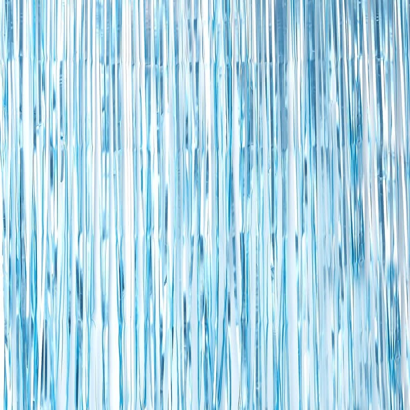 Baby Shower Backdrop Matte Blue Foil Fringe Curtain Backdrop - Etsy UK