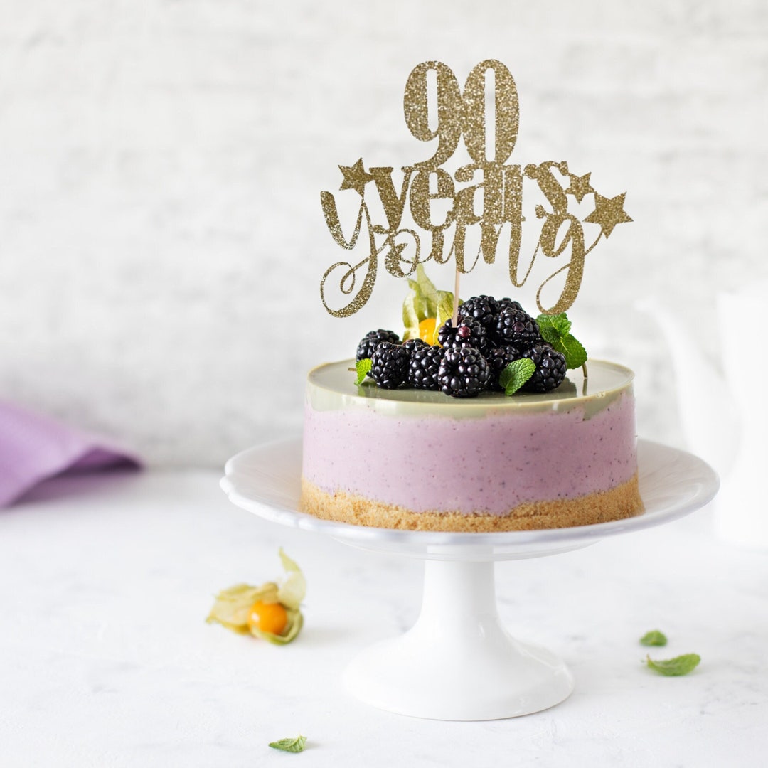 Personalized Glitter Birthday Cake Topper With Cupcake Picks - Etsy