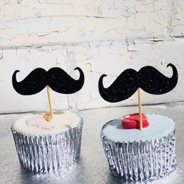 Mustache Cupcake Topper - Etsy