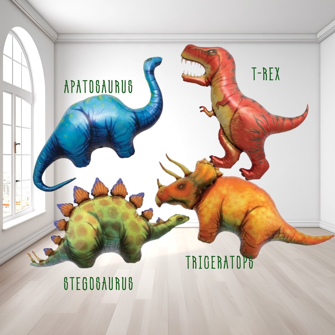 Dinosaur Party Balloons, Dinosaur Themed Party Decor, T-rex Balloon ...