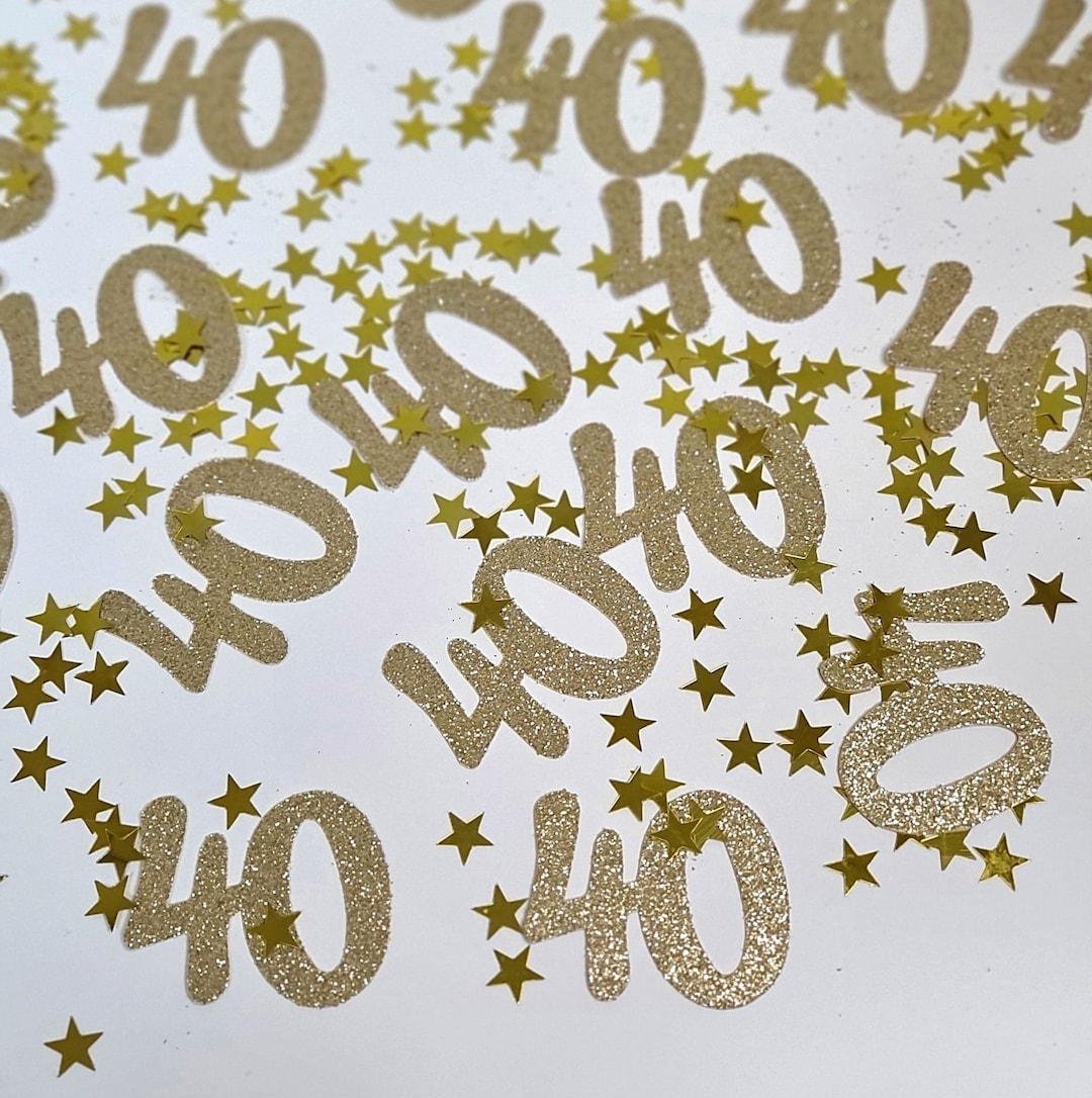 Age Confetti, Number Confetti, 30th, 40th , 50th , 60th, 70th, 80th ...