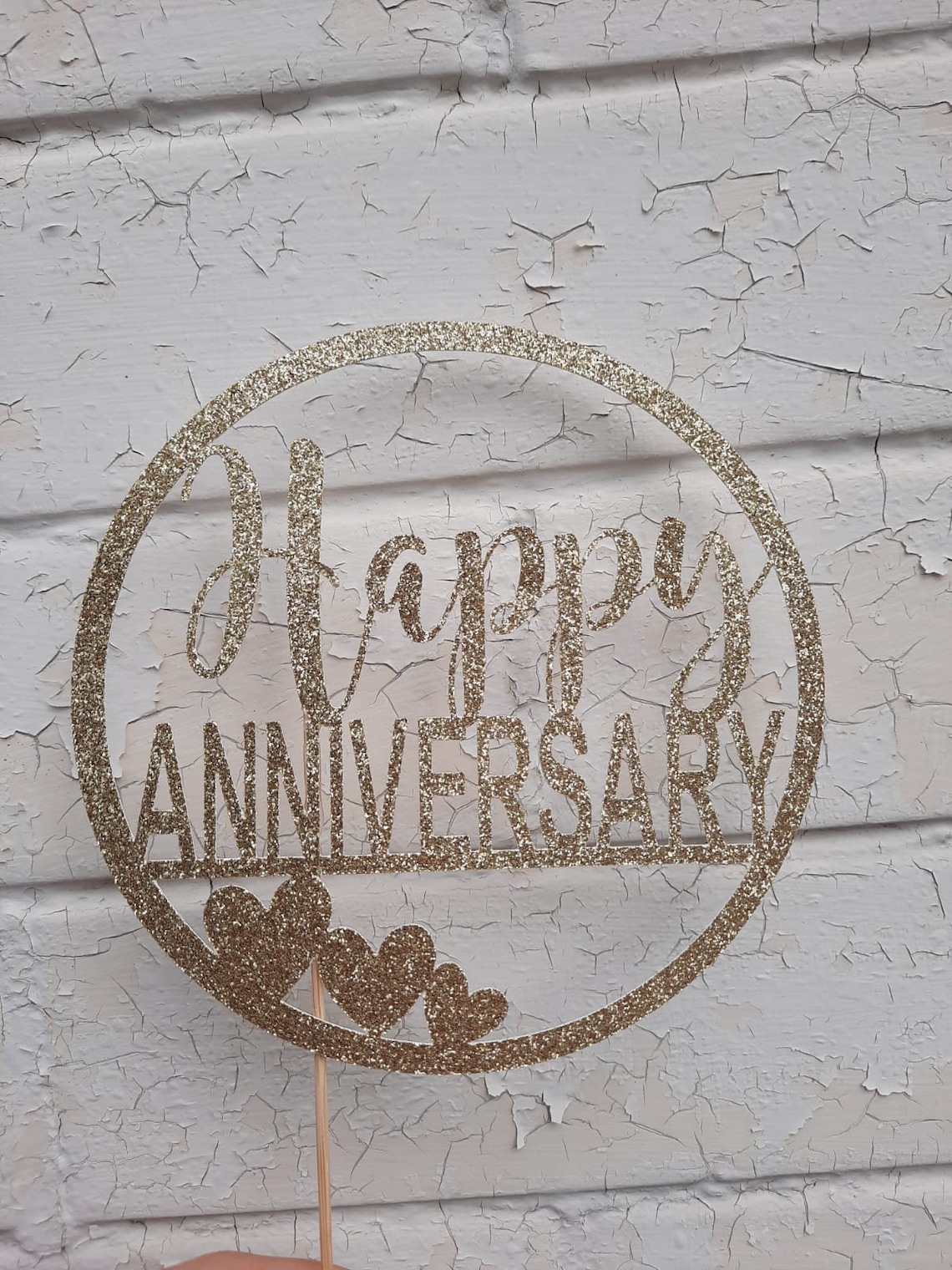 Happy Anniversary Cake Topper Anniversary Topper Wedding - Etsy