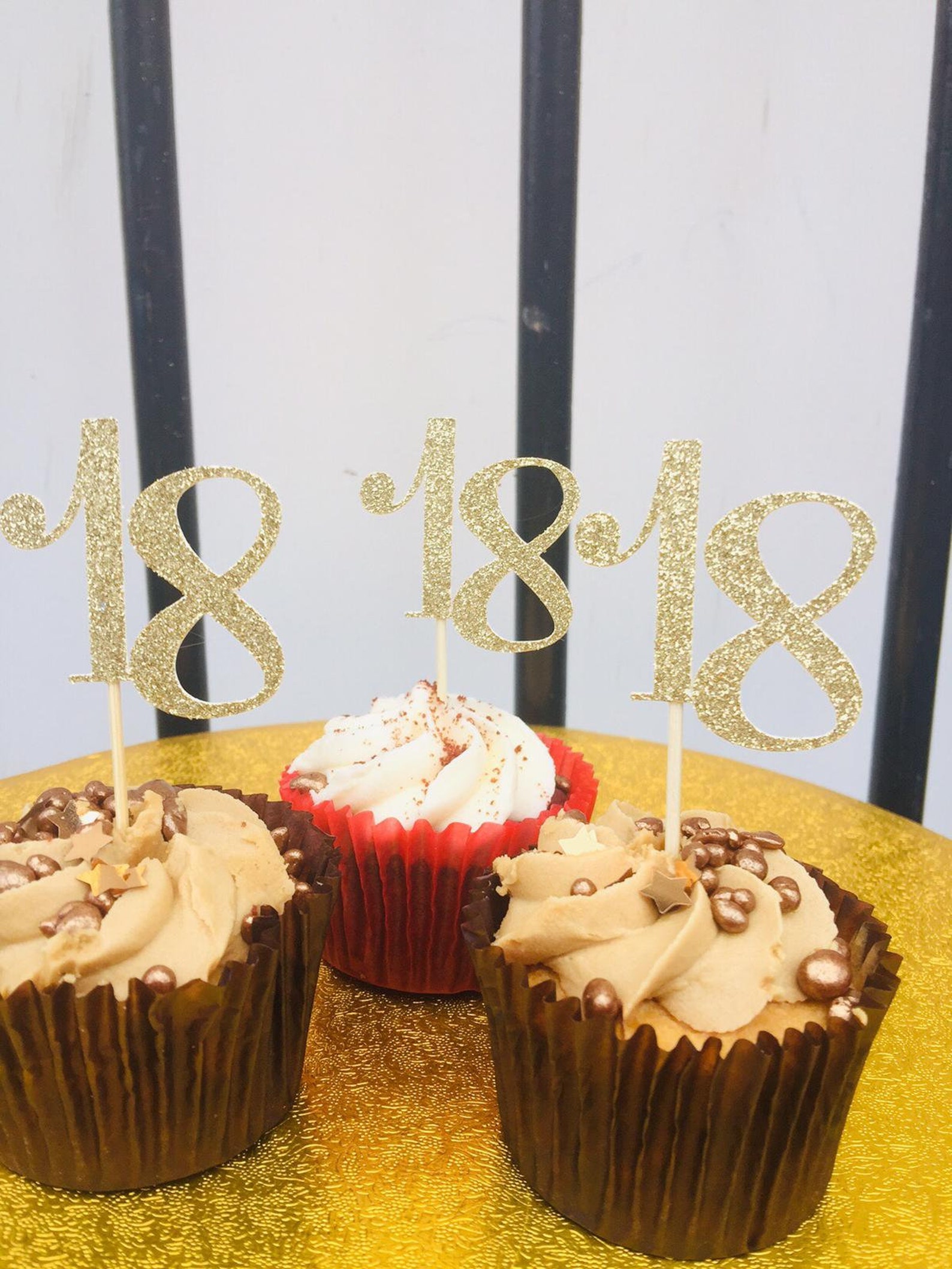 18th Birthday Cupcake Toppers, 18th Birthday Decoration, Any Age ...