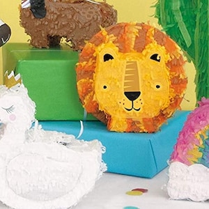 Mini Lion Pinata, Jungle Animal Safari Party, Animal Party Decorations ...