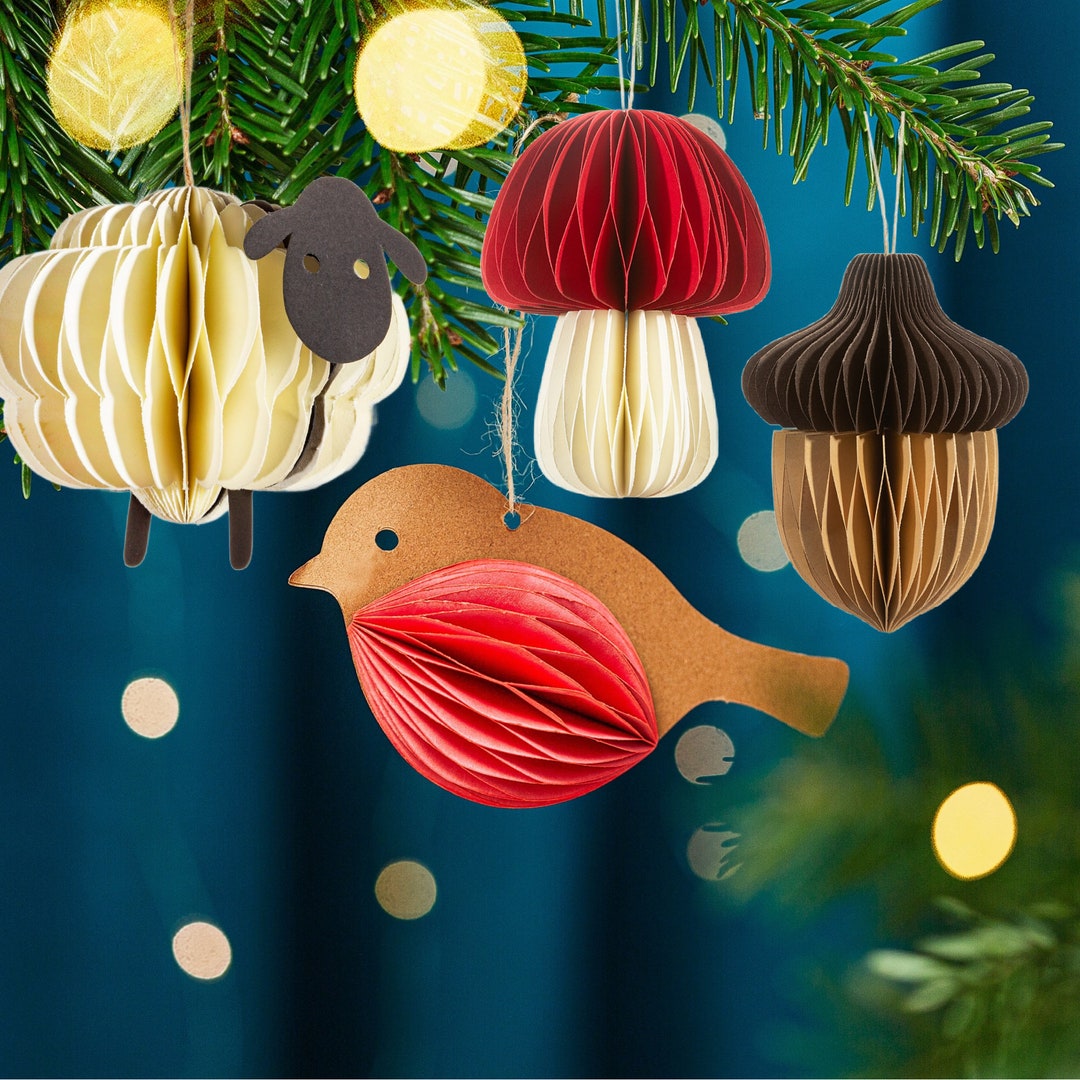 Christmas Tree Ornaments, Woodland Forest Birthday Party Decorations ...