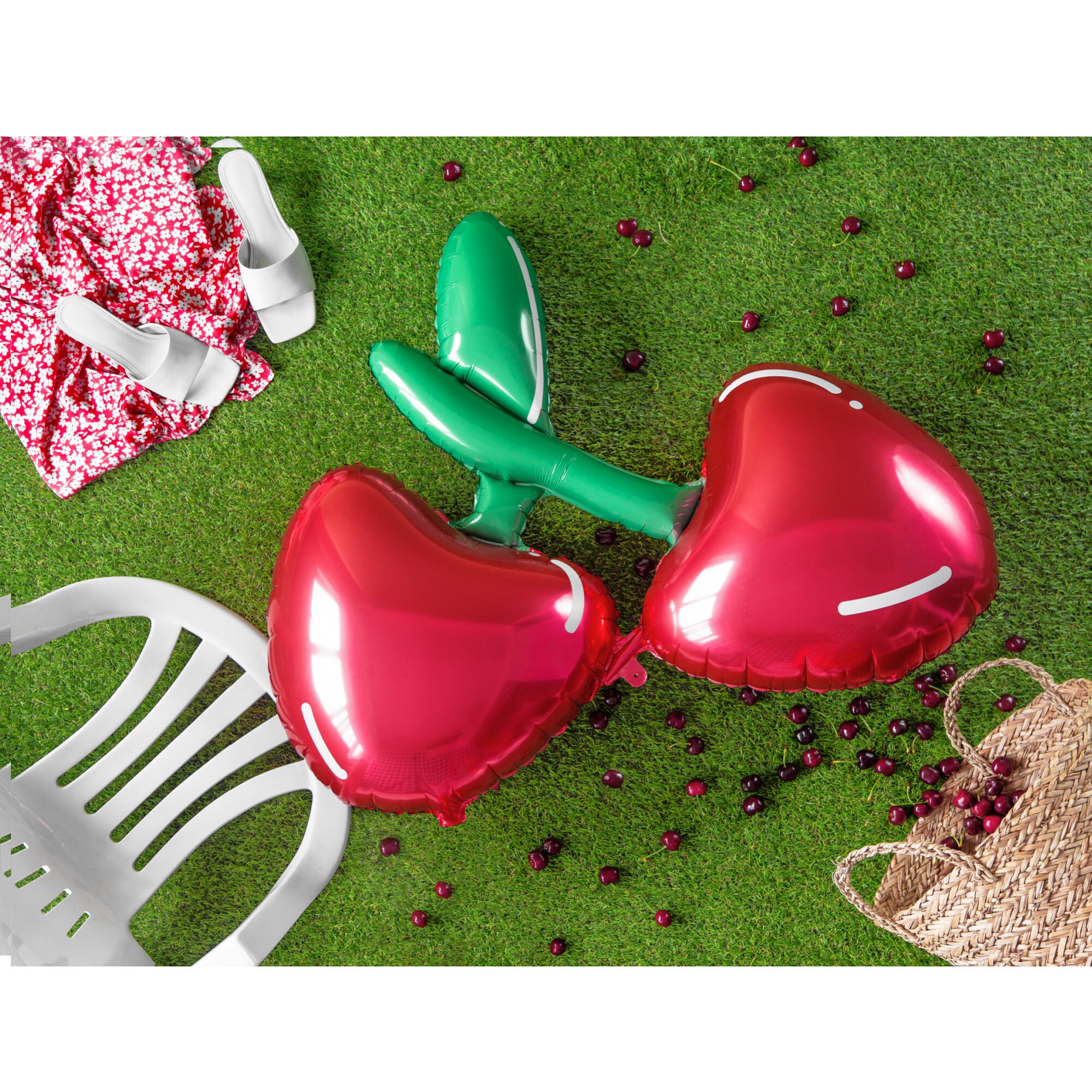 Giant Cherry Foil Balloon, Summer Party, BBQ, Pool Party, Birthday ...