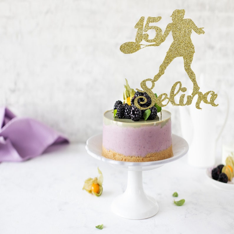 Tennis Player Personalised Cake Topper With 4 Cupcake Picks - Etsy