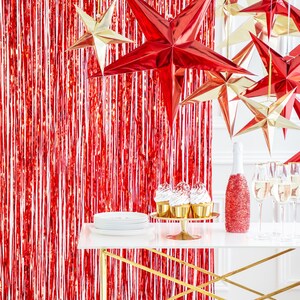 Red Paper Stars, Star Decorations, Wedding Party, Red Christmas ...