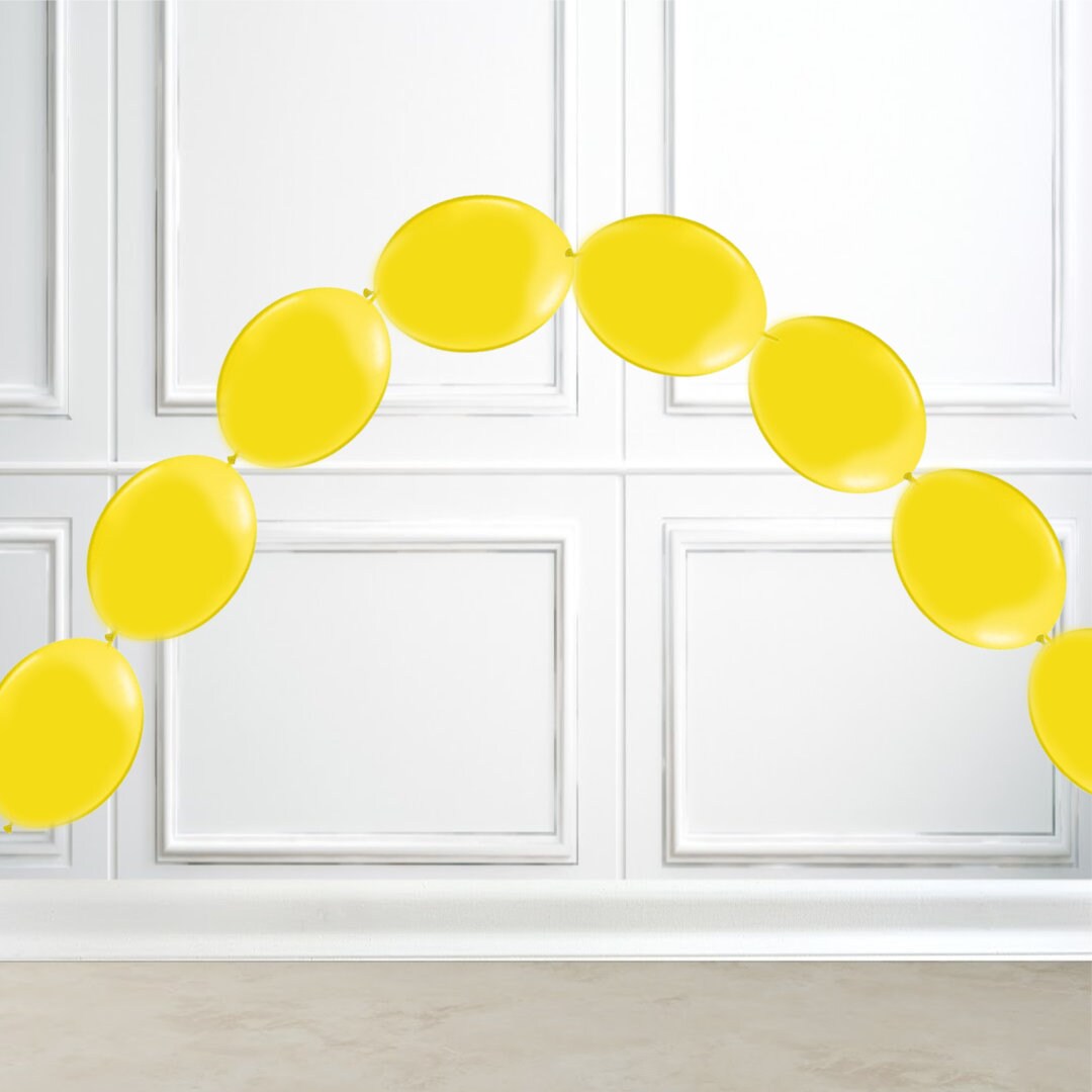10 Yellow Qualatex Quick Link Party Balloons, Linking Balloons, Party ...