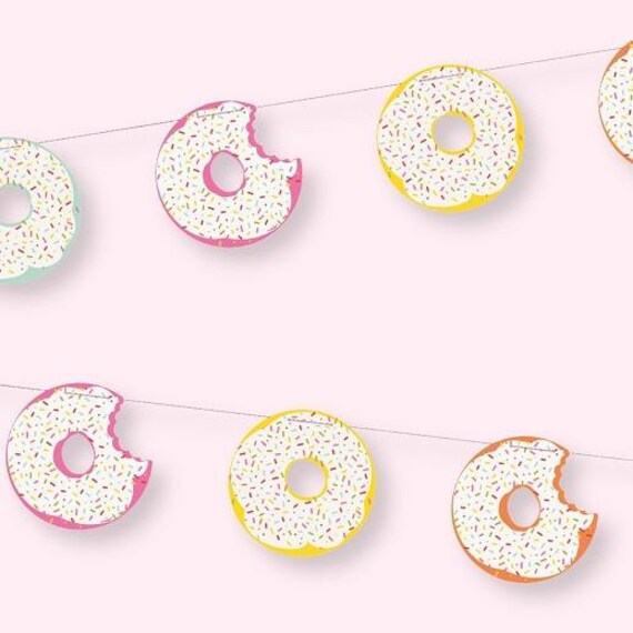 Doughnut Party Cut Out Banner 7Ft Donut Sprinkles Birthday | Etsy