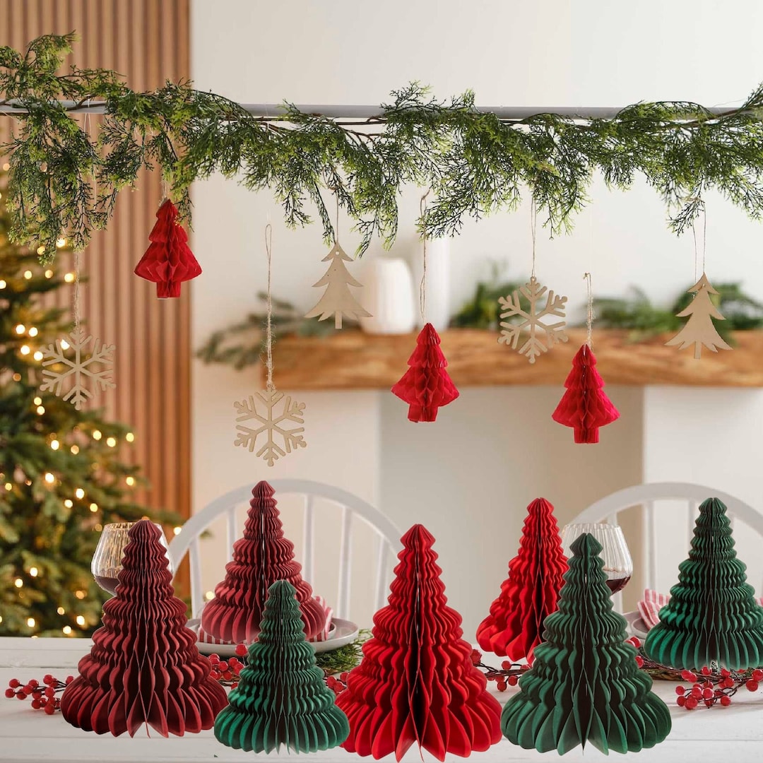 Christmas Tree Honeycombs, Christmas Decorations, Christmas Honeycomb ...