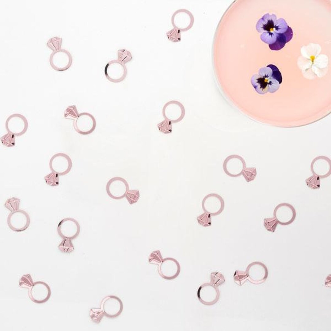 Rose Gold Ring Confetti, Hen Party Confetti, Wedding Confetti ...