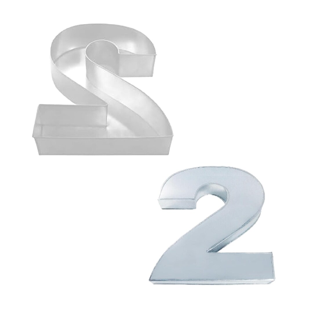 Large Number Two Cake Pan, Baking Tin for Birthday, Wedding ...