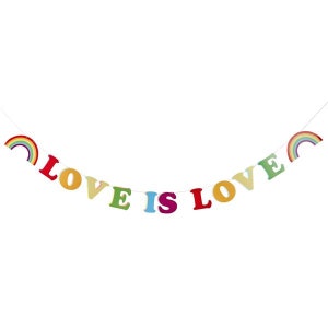 Multi Coloured Love is Love Banner Rainbow Love Banner - Etsy