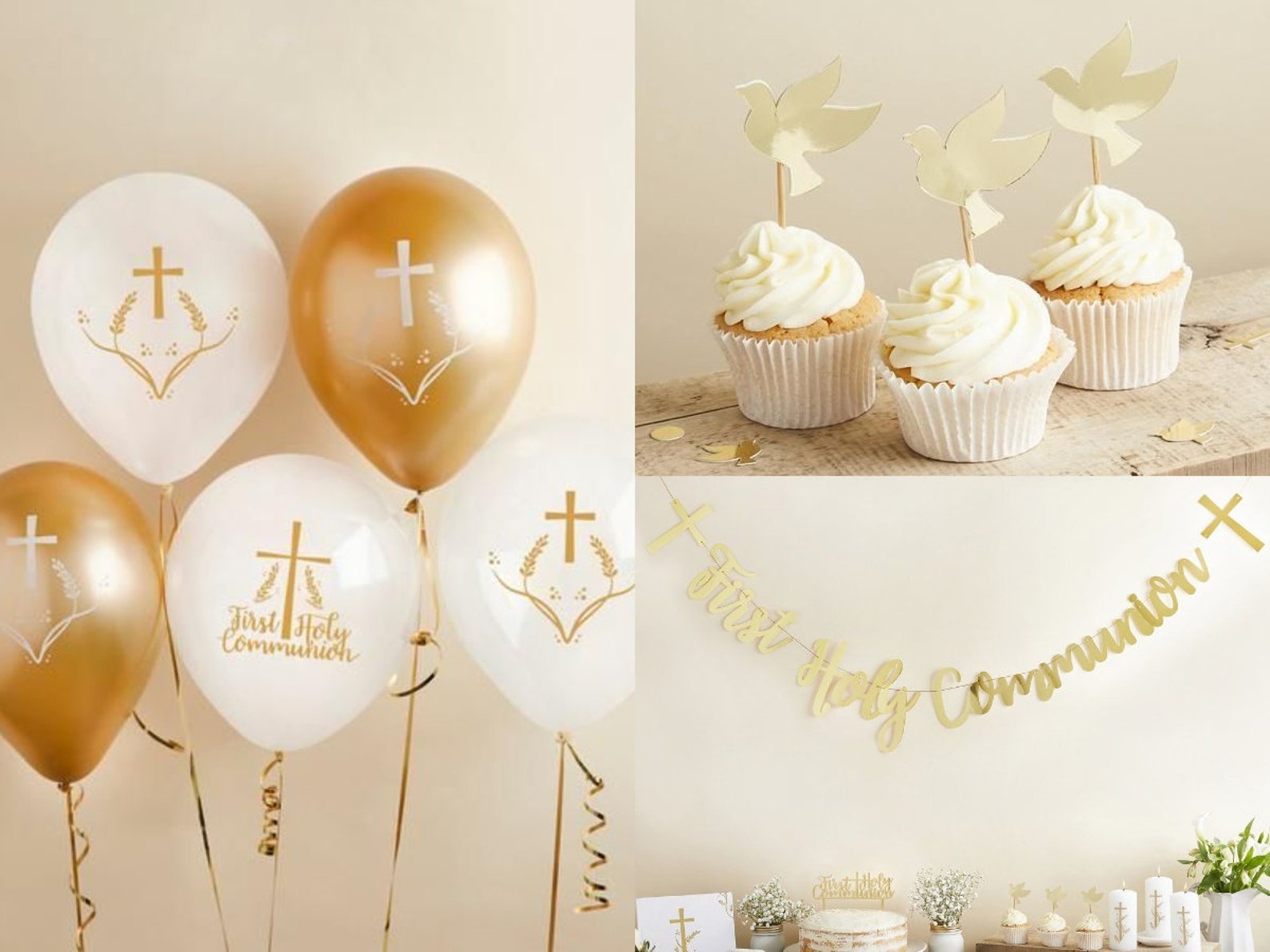 First Holy Communion Decorations Gold Holy Communion | Etsy UK