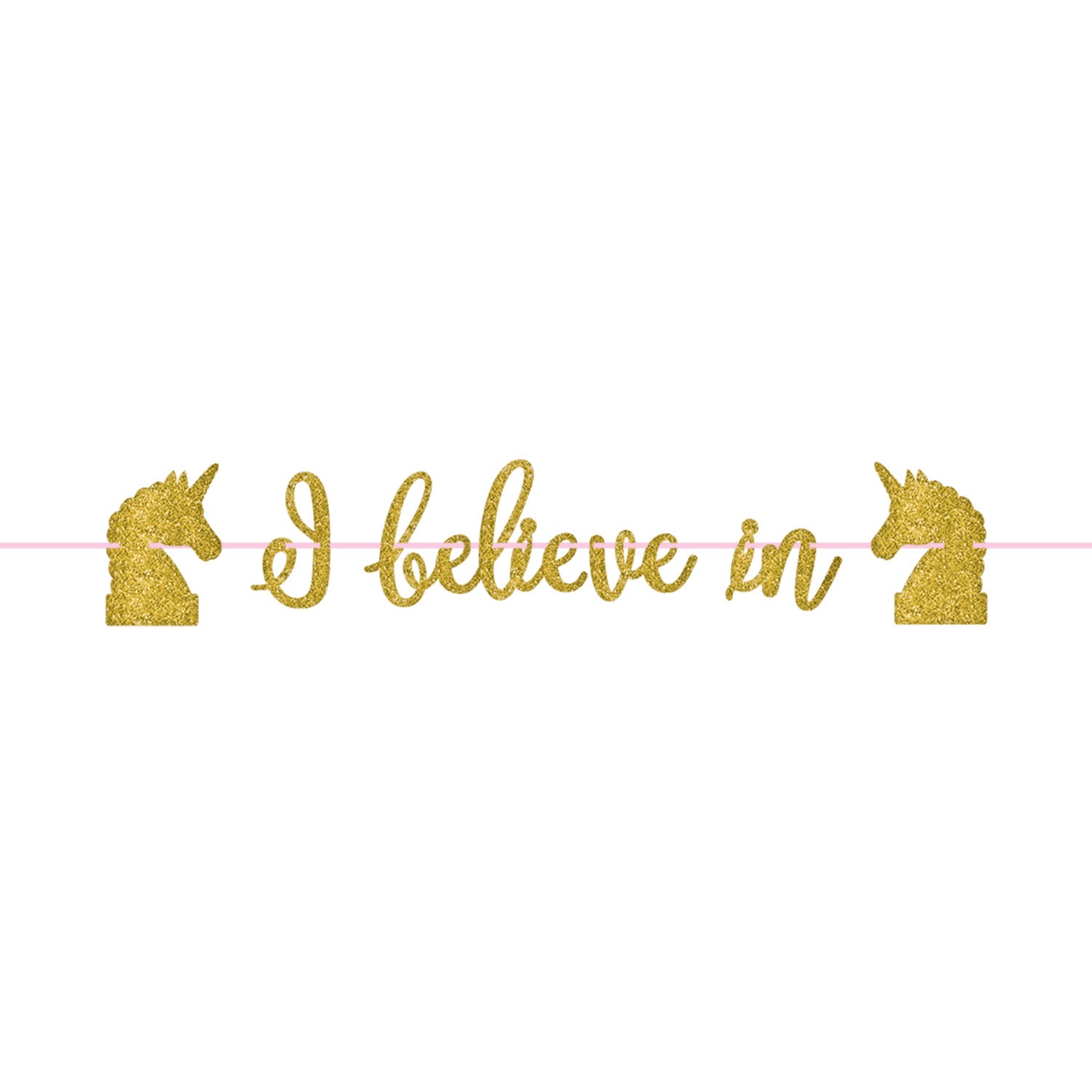 Unicorn Birthday Banner I Believe in Banner Unicorn Party - Etsy