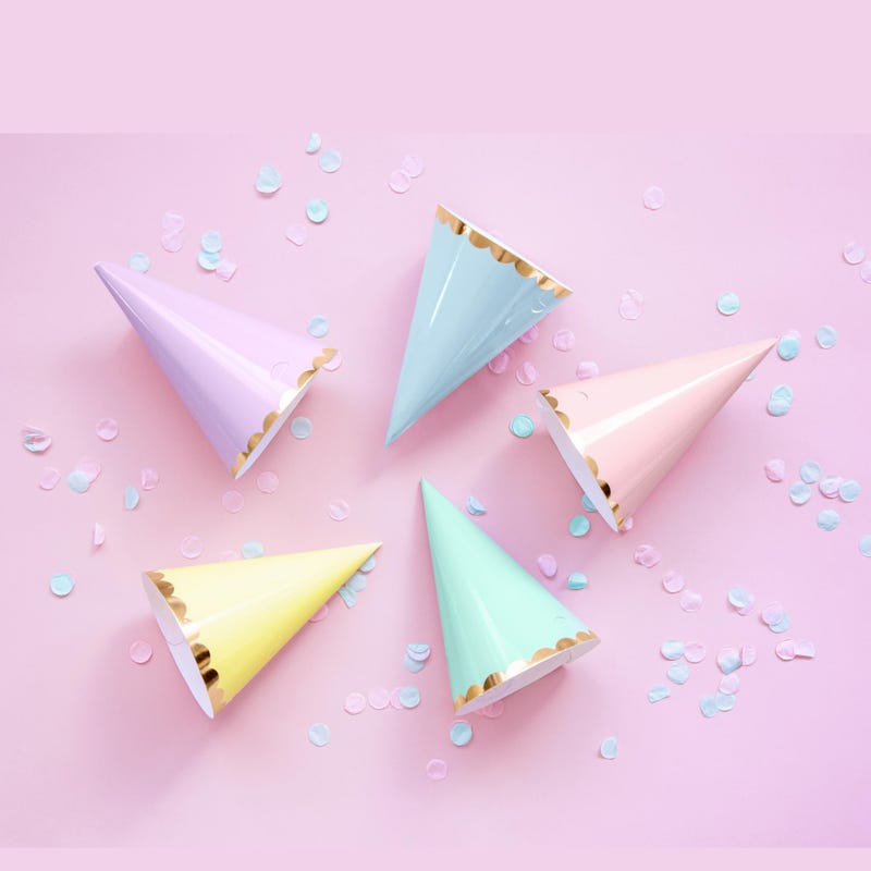 Rainbow Party Hat - Etsy