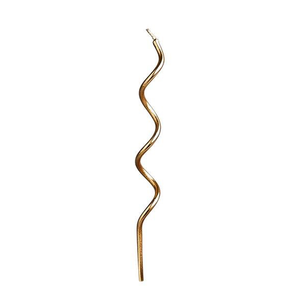12 Gold Curly Birthday Candles, Celebration Cake Decor - Etsy