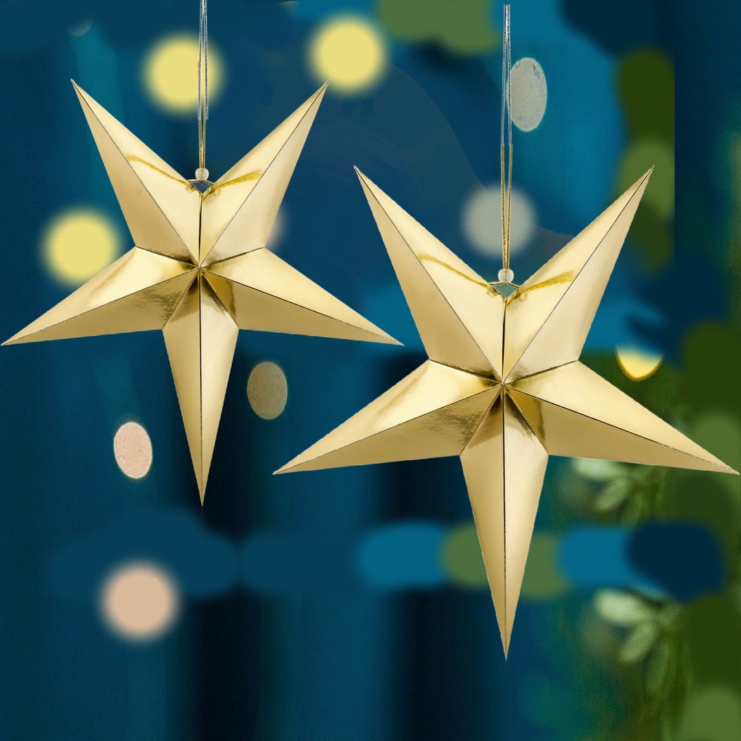 Gold Paper Stars, Star Decorations, Space, Wedding Party, Gold ...