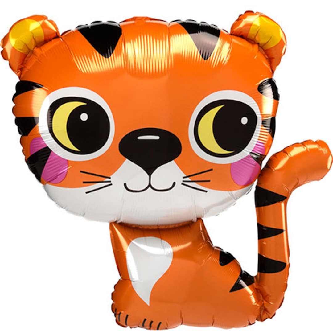 Tiger Super Shape Foil Balloon, Party Animals Foil Balloons, Wild One ...