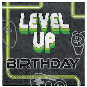 Level up Birthday Party Pack, Gamer Party Decorations, Gamer Birthday ...