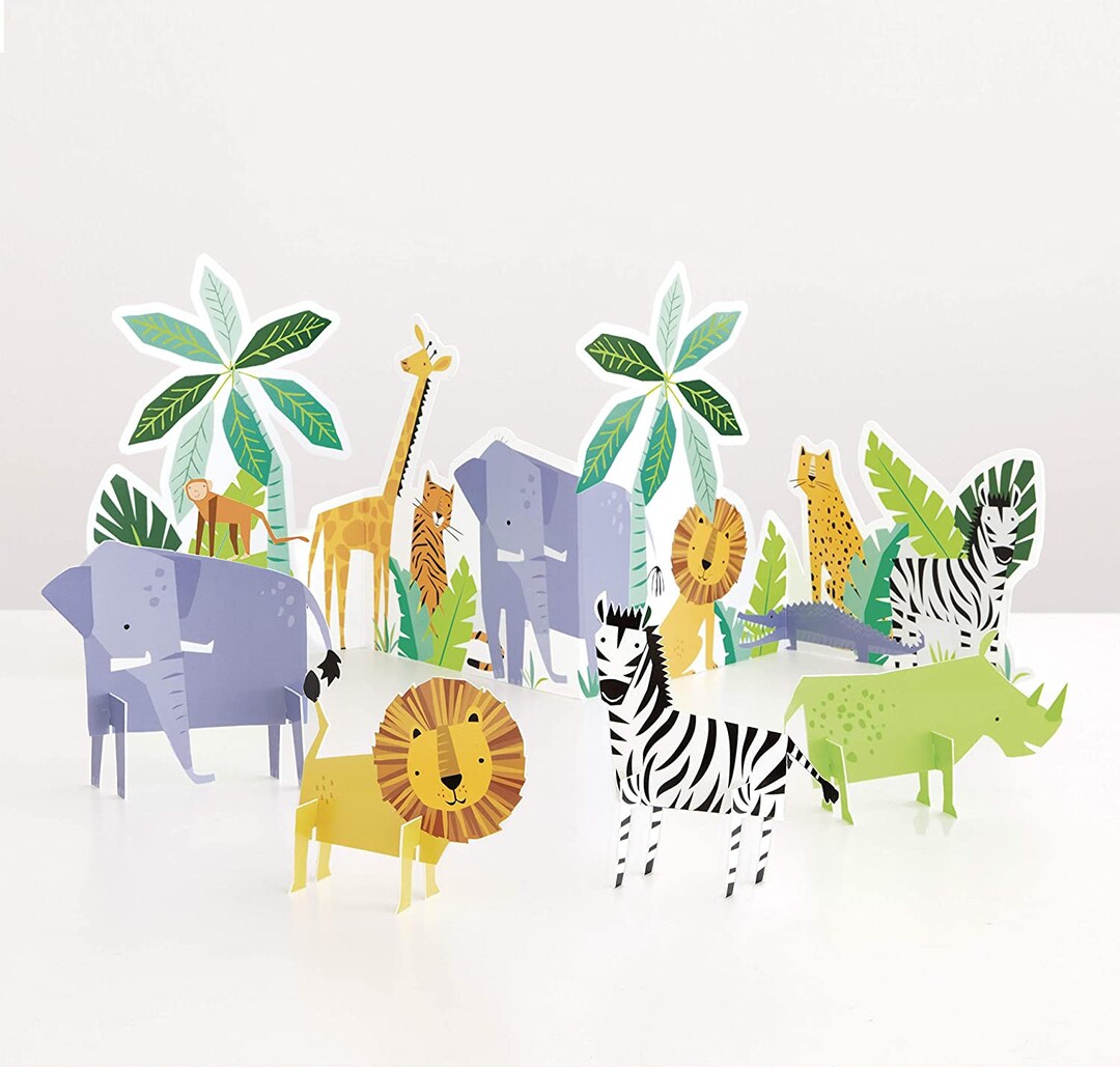 Safari Animals Centerpiece Decorating Kit, Safari Party Decoration ...