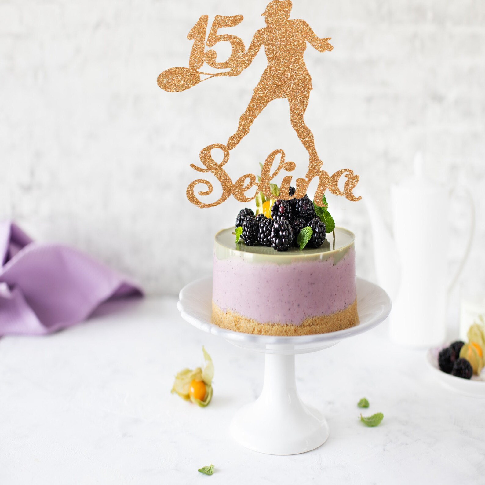 Tennis Player Personalised Cake Topper With 4 Cupcake Picks - Etsy