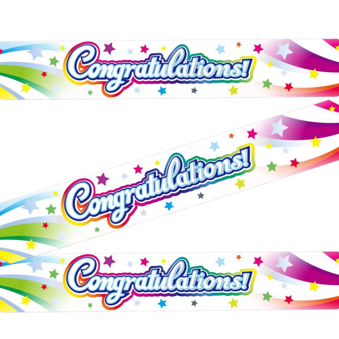 Congratulations Multicolour Foil Banner, Congratulations Party ...