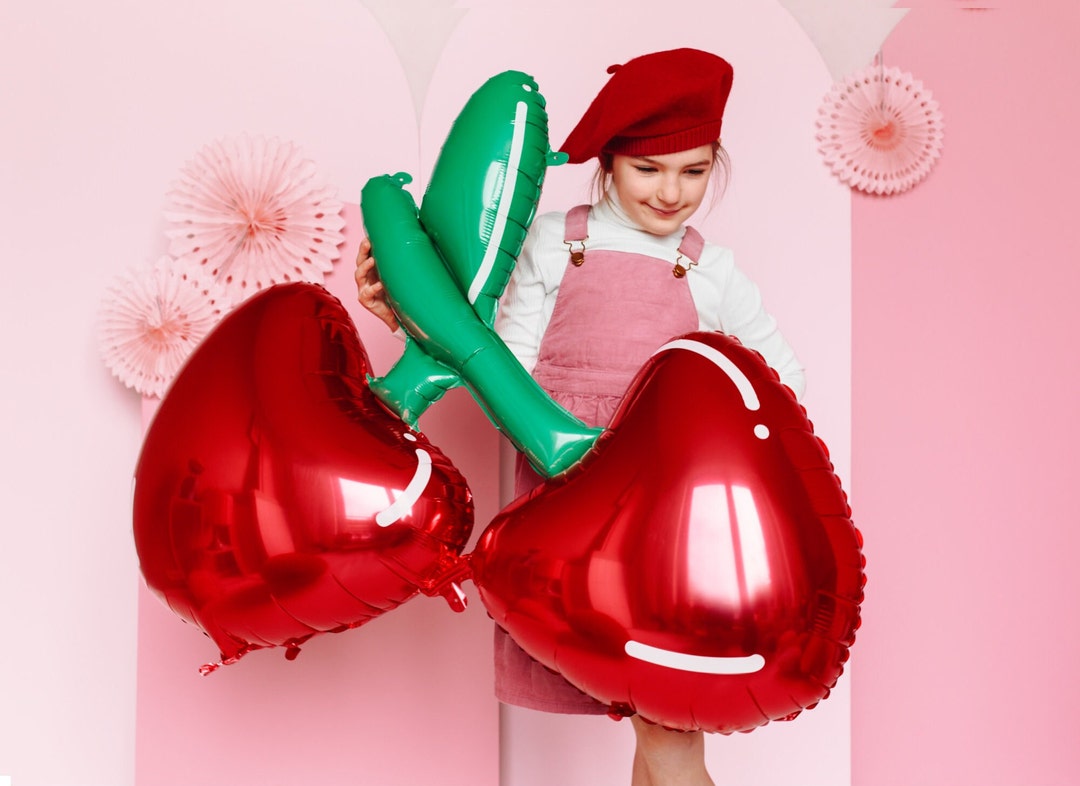 Giant Cherry Foil Balloon, Summer Party, BBQ, Pool Party, Birthday ...