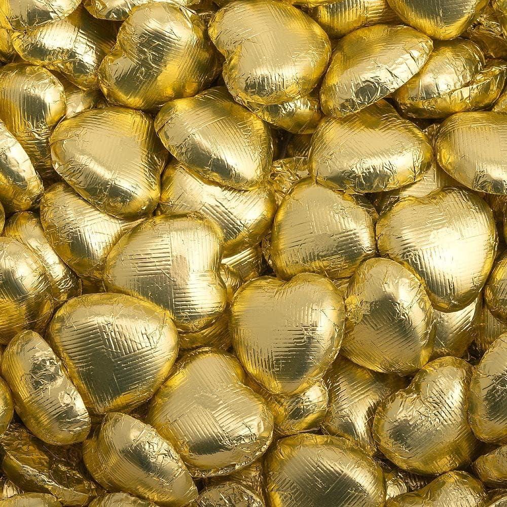 Elegant Foiled Milk Chocolate Hearts for Luxury Wedding Table Favors - Etsy