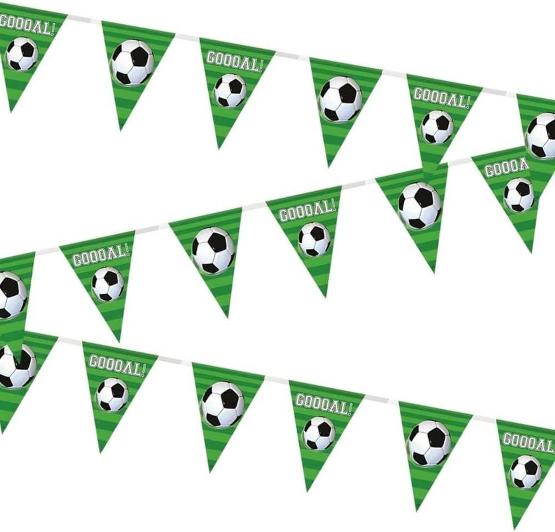 Championship Soccer Pennant Banners, Football Birthday Party, Football ...