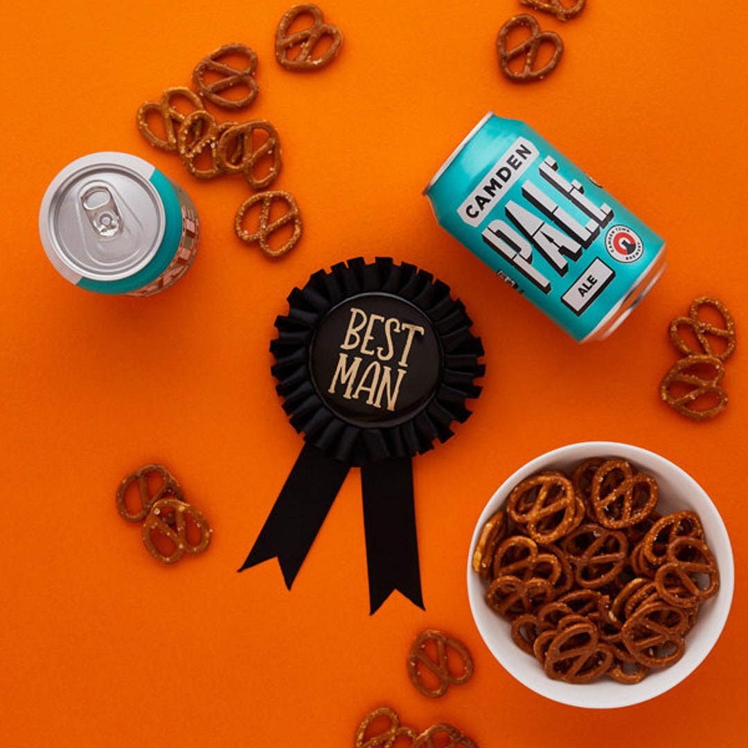 Best Man Badge, Stag Squad Black Best Man Badge, Team Groom, Stag Party ...