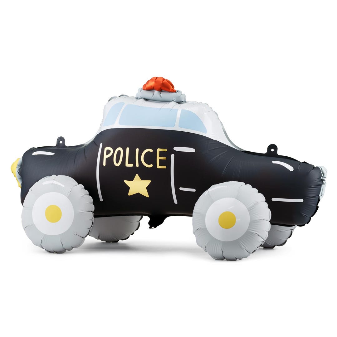 Police Car Foil Balloon, Standing Balloon Decoration, Kids Party Police ...