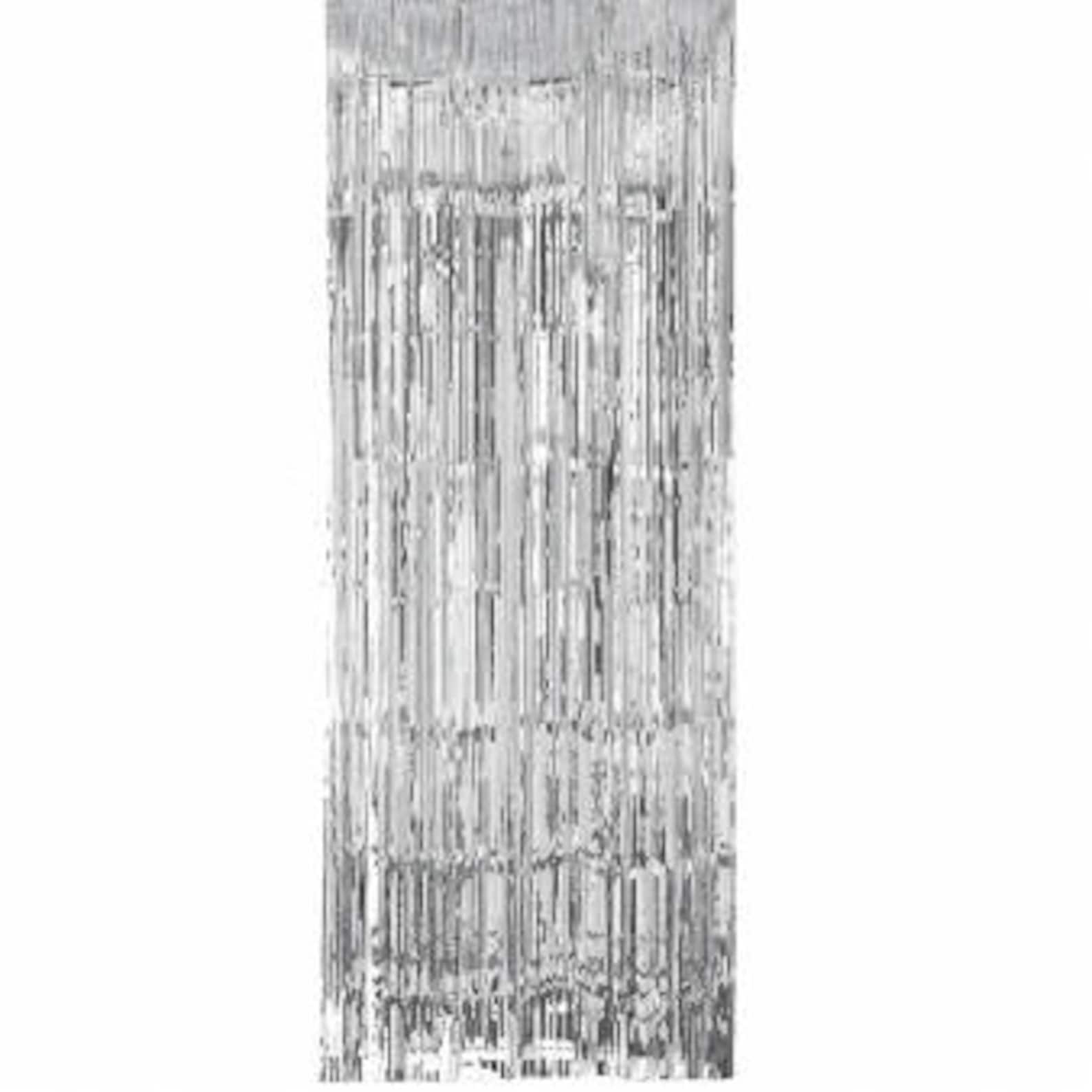 Party Decorations Silver Metallic Door Curtains Party | Etsy