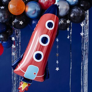 Rocket Ship Foil Balloon: Space Birthday Party Decor (44 X 115 Cm) - Etsy