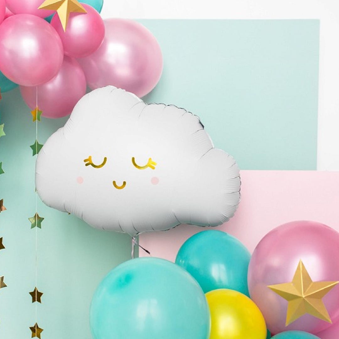 Cloud Foil Balloon, Baby Shower Balloons, Girl Baby Shower, Gender ...