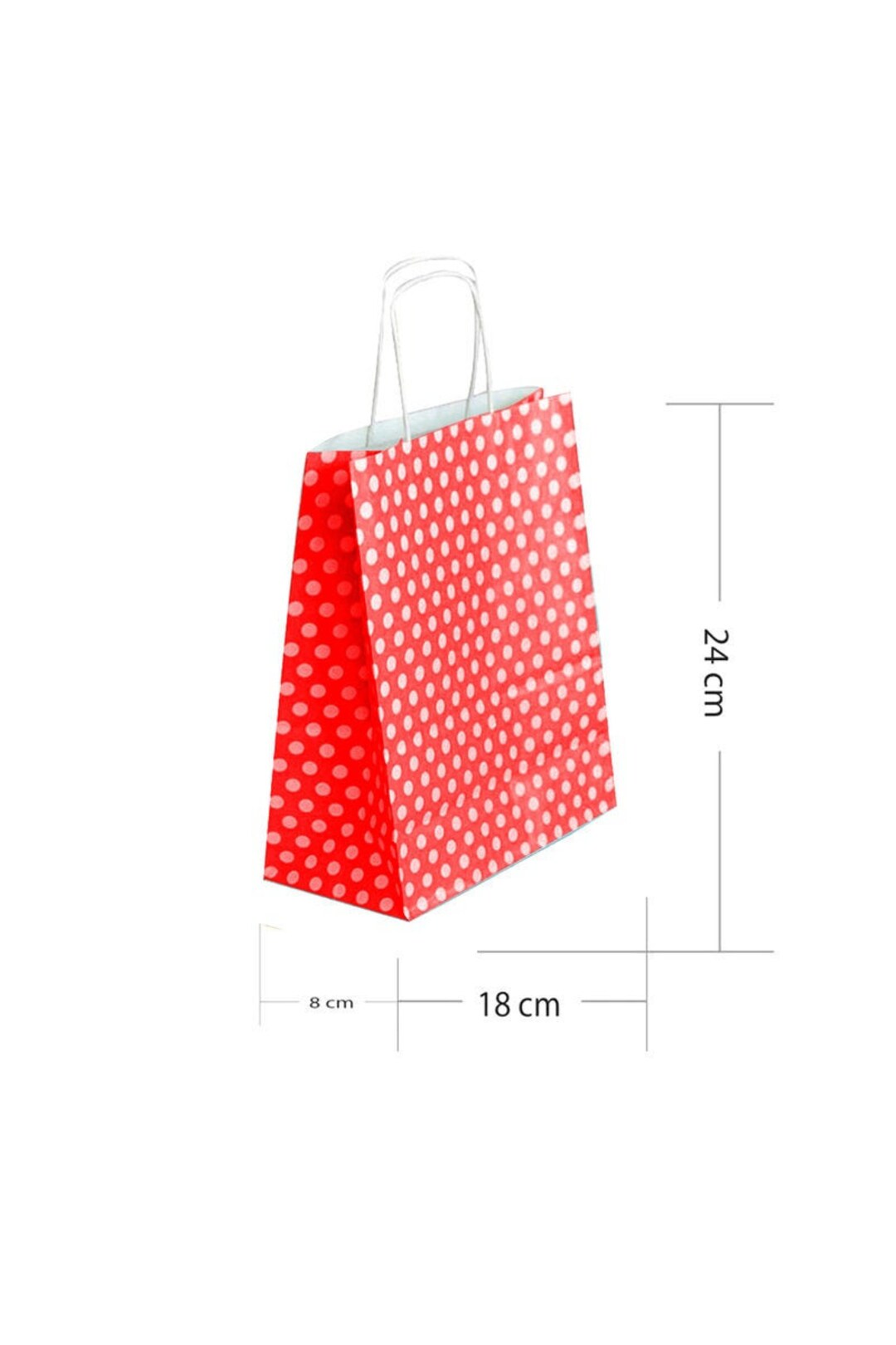 Red Polka Dot Party Favor Bags, Set of 6 - Etsy