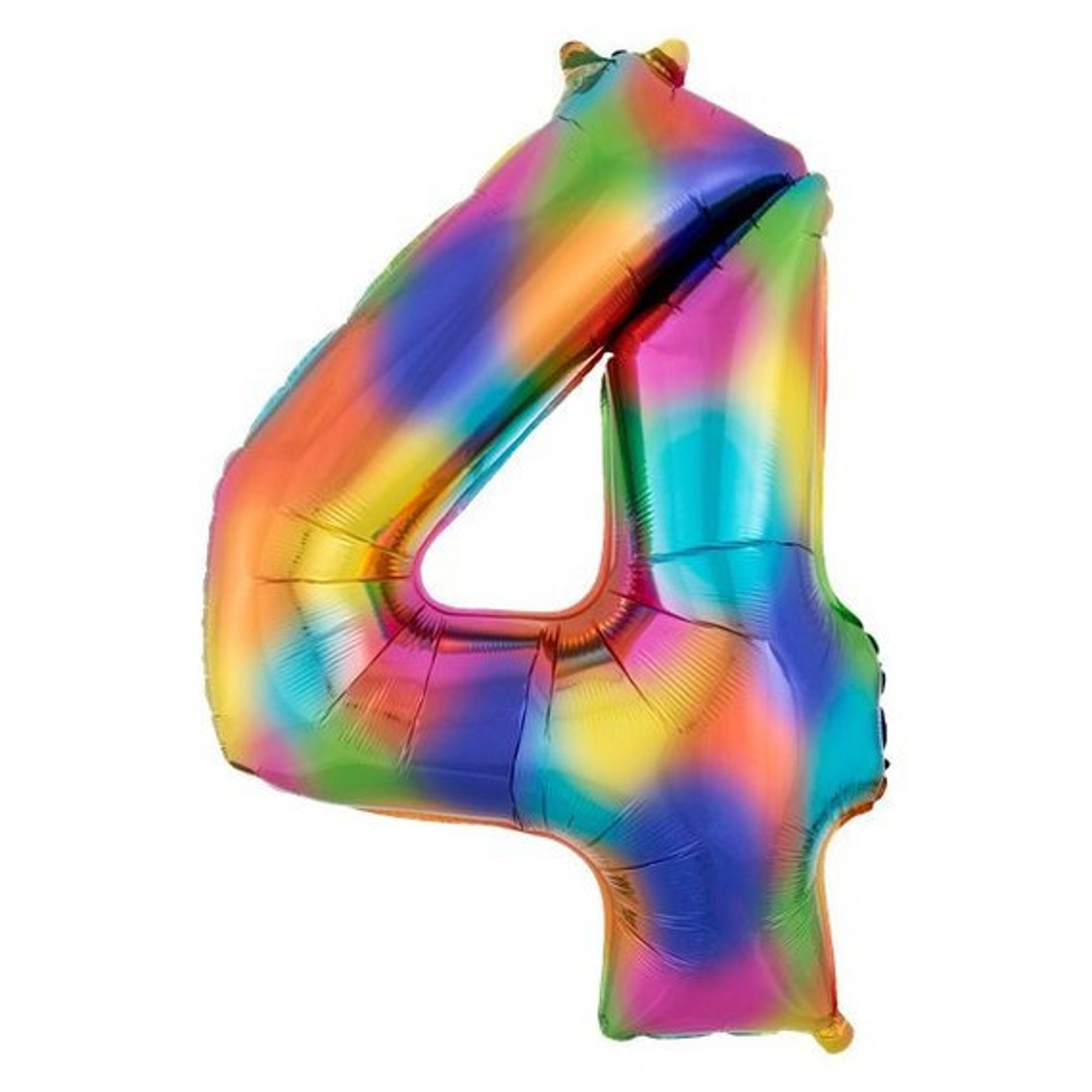 Giant Number 4 Balloon Giant 34 Rainbow Number 4 Foil | Etsy