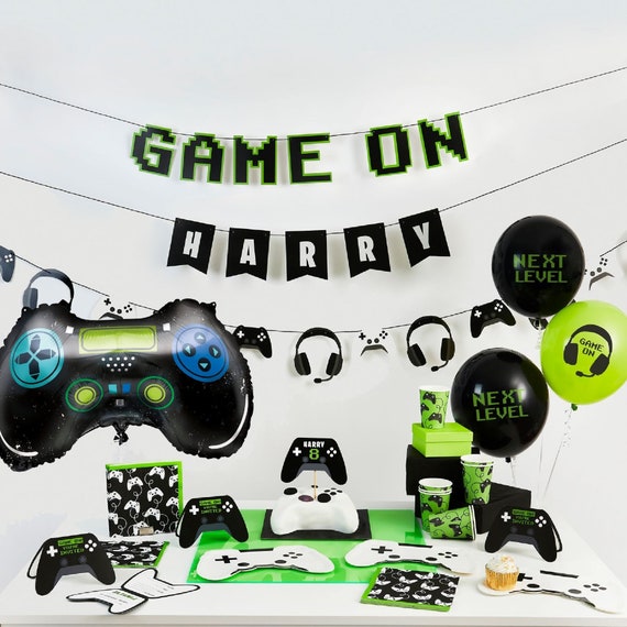 Xbox Birthday Party Supplies Green Video Game Gaming Birthday Party