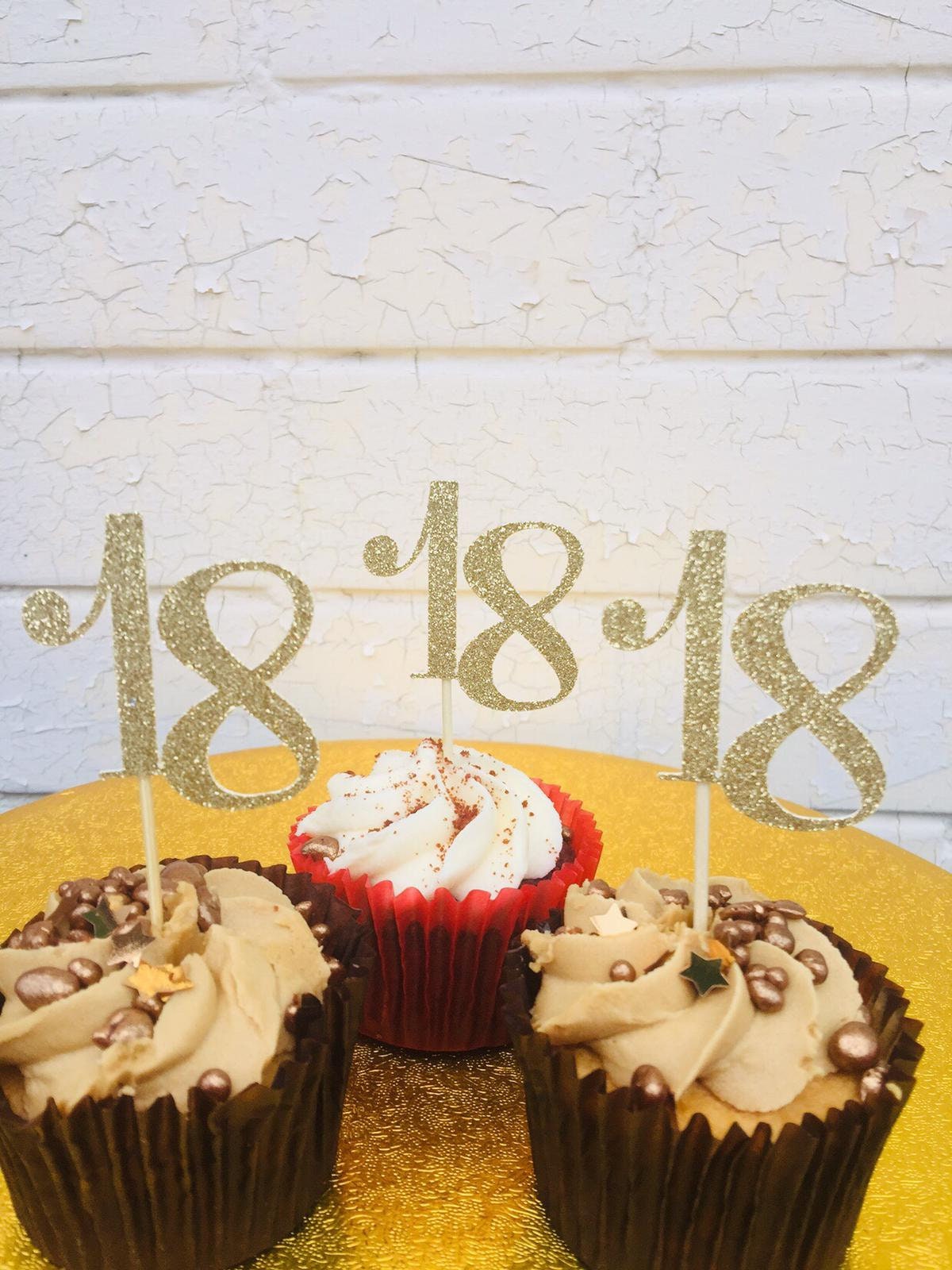 18th Birthday Cupcake Toppers, 18th Birthday Decoration, Any Age ...