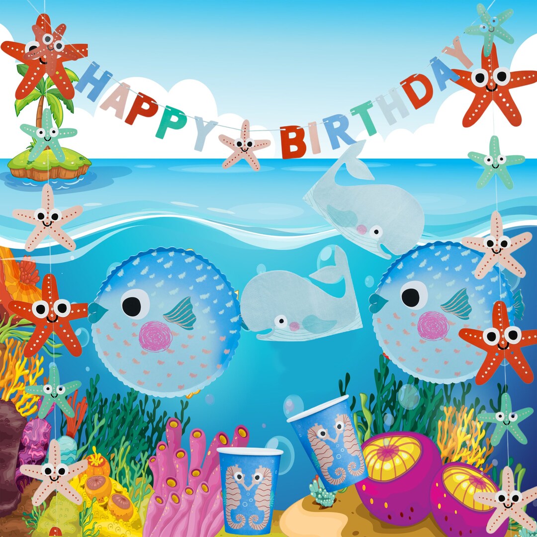 Under the Sea Party, Whale of a Time Party Decorations, Kids Birthday ...
