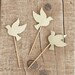 6 Gold Card Dove Food Picks, Baptism Decoration, Wedding Doves Cake ...