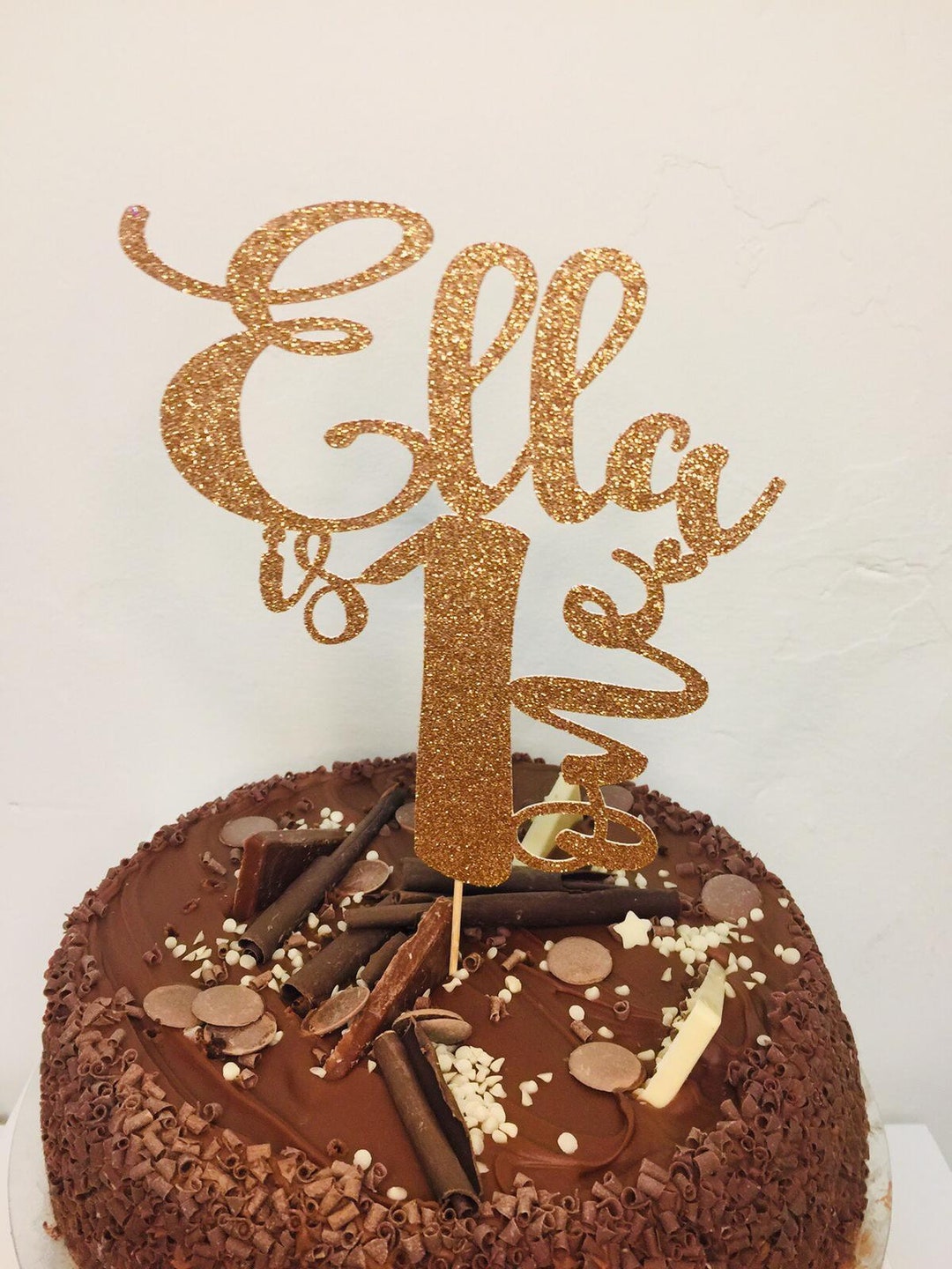 Topper de bolo de aniversário personalizado, topper de bolo com nome ...
