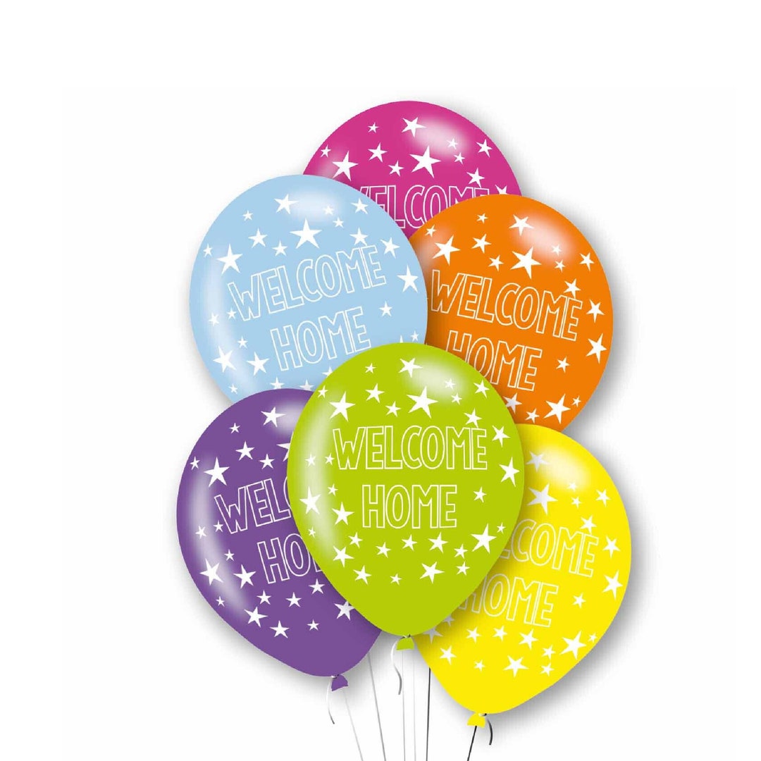 6 Welcome Home Latex Balloons Welcome Home Party Decorations - Etsy