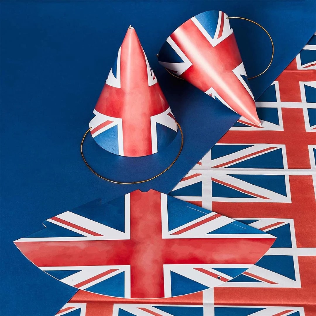 10 Union Jack Party Hats, Flatpack Hats, Street Party Accessories ...