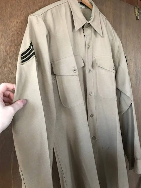 Original WWII U.S. Army Khaki Uniform Shirt - Etsy