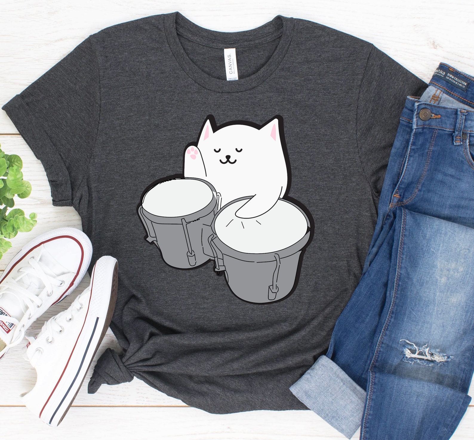 Cat Bongo Drummer Shirt / Tank Top / Hoodie / Funny Cat Gift / - Etsy